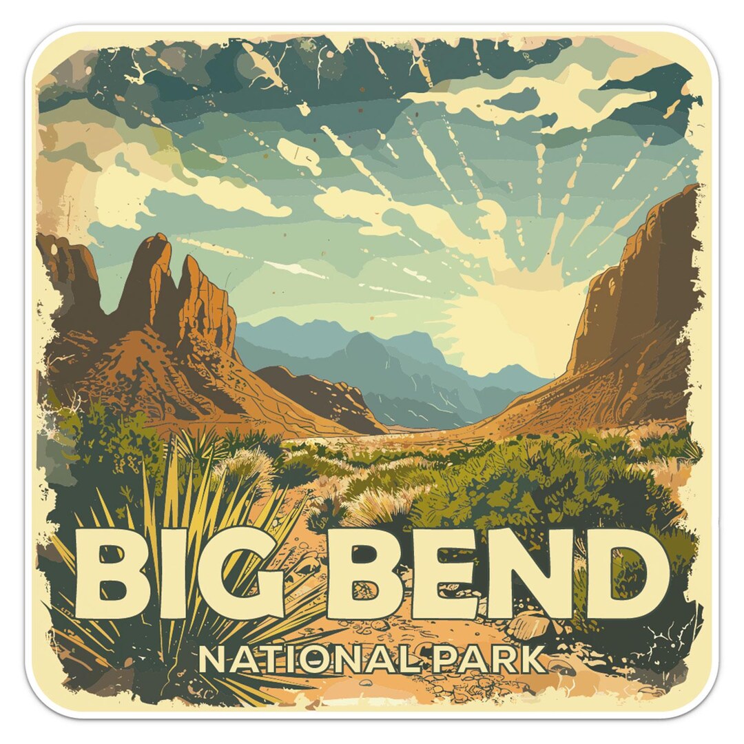 Big Bend National Park Car Bumper Sticker Decal - Etsy