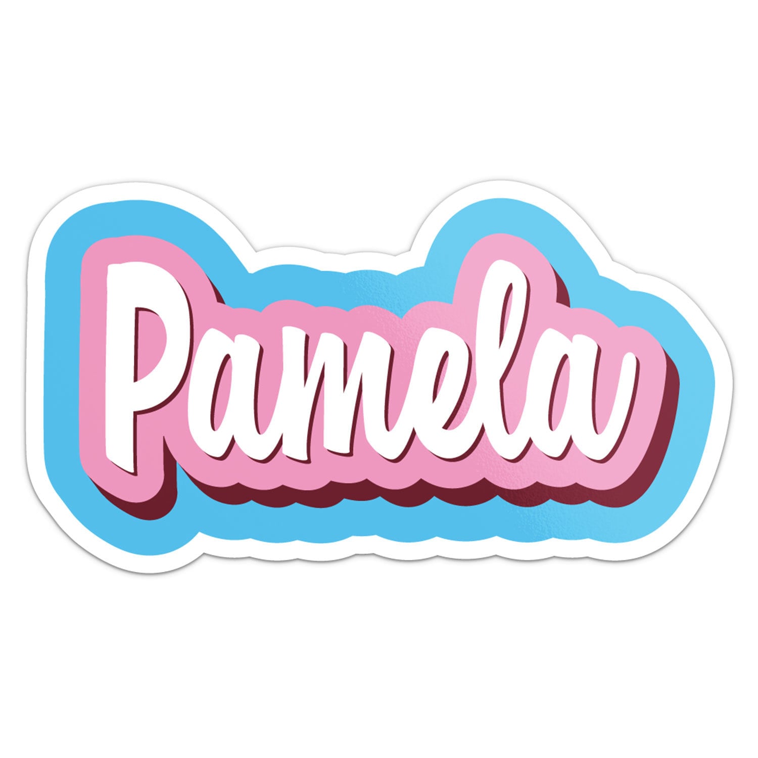 Cartoon Pamela Name Sticker Car Bumper Decal - Etsy