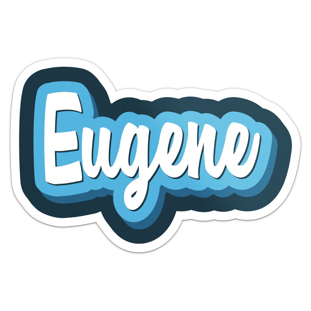 Cartoon Eugene Name Sticker Car Bumper Decal - Etsy