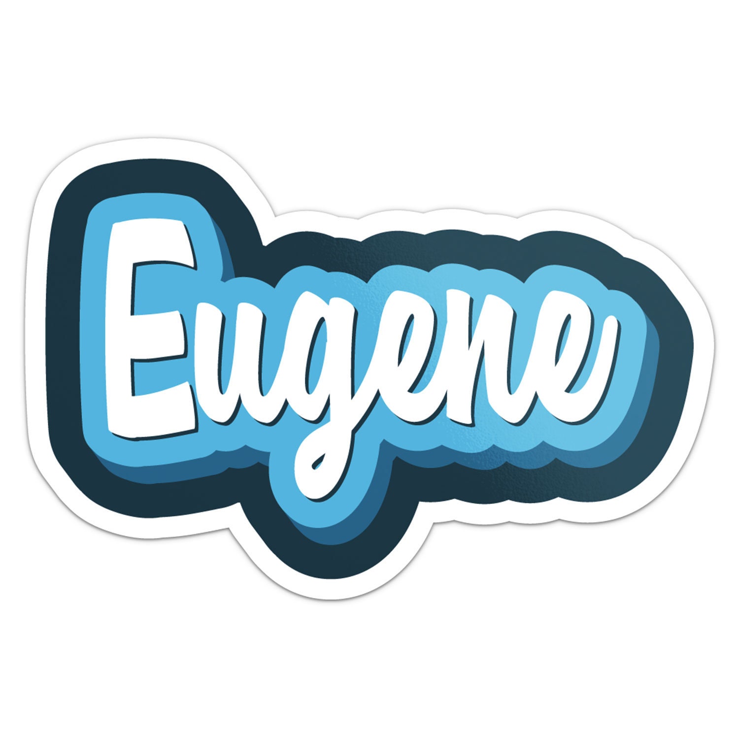 Cartoon Eugene Name Sticker Car Bumper Decal - Etsy
