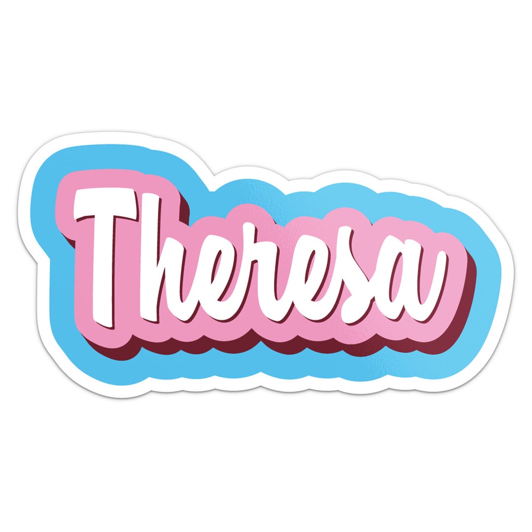 Cartoon Theresa Name Sticker Car Bumper Decal - Etsy