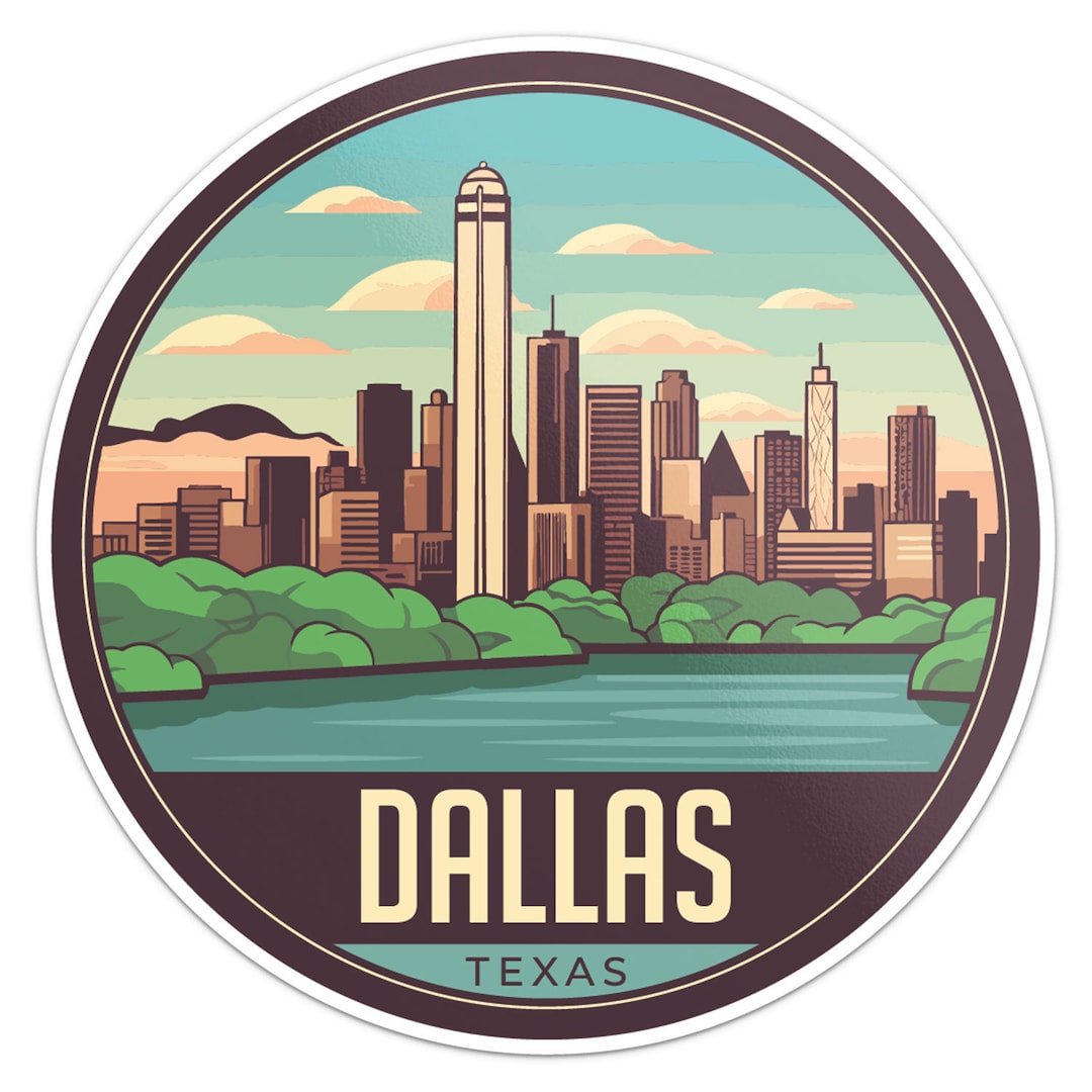 Dallas City Sticker Car Bumper Decal - Etsy