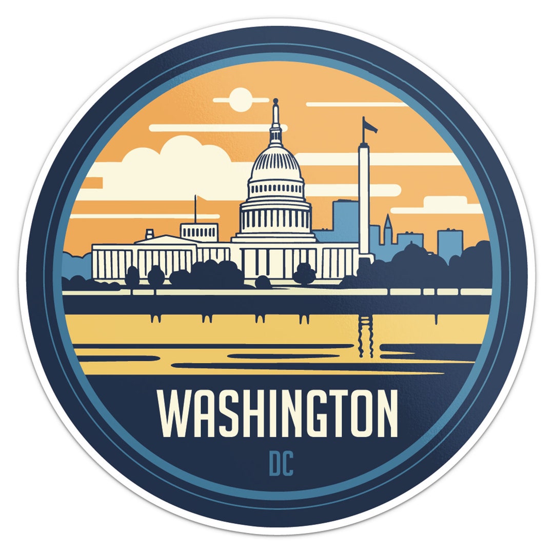 Washington City Sticker Car Bumper Decal - Etsy