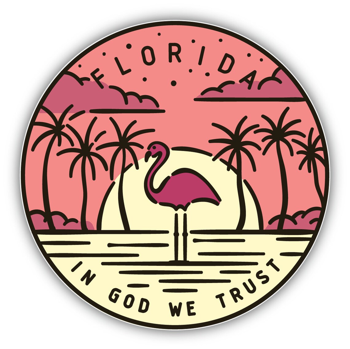 Florida USA State Retro Vintage Vinyl Sticker Decal - Etsy