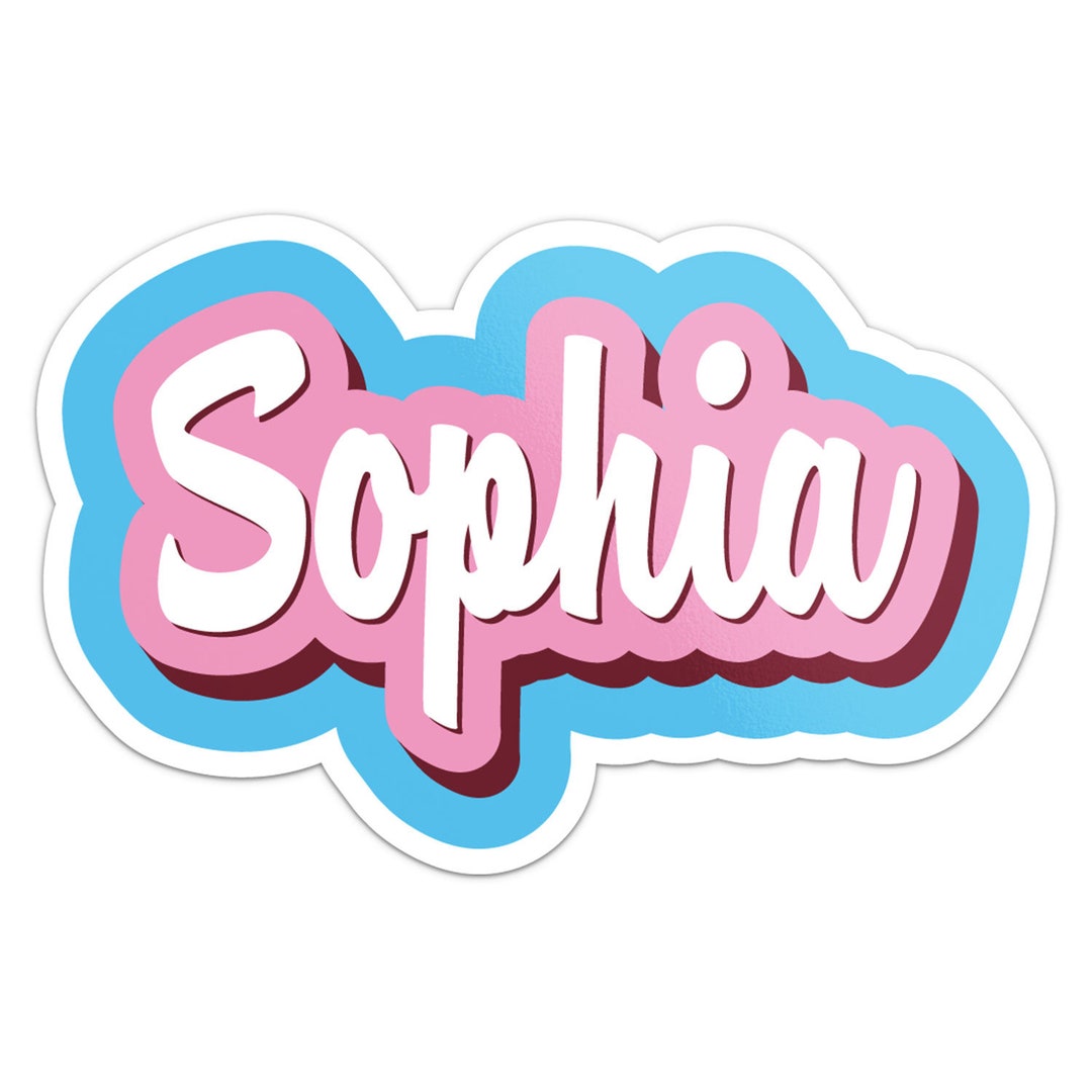 Cartoon Sophia Name Sticker Car Bumper Decal - Etsy