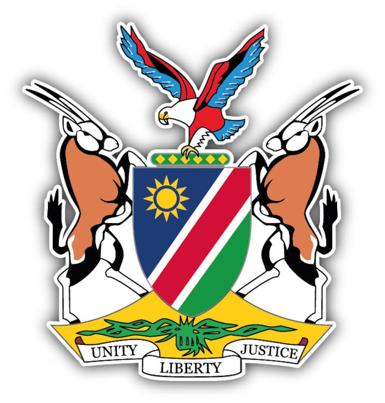 Namibia Coat of Arms Car Bumper Sticker Decal - Etsy