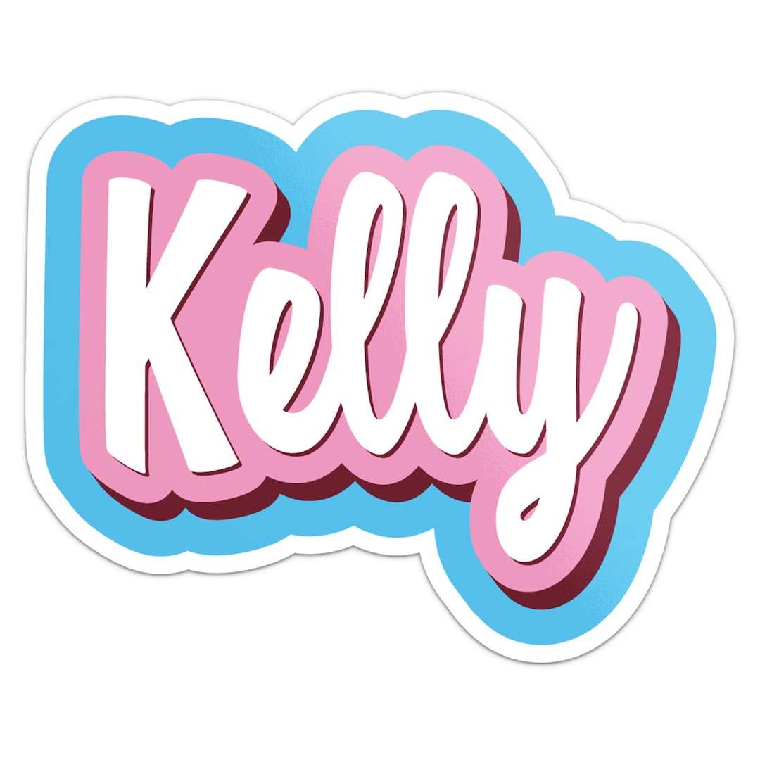 Cartoon Kelly Name Sticker Car Bumper Decal - Etsy