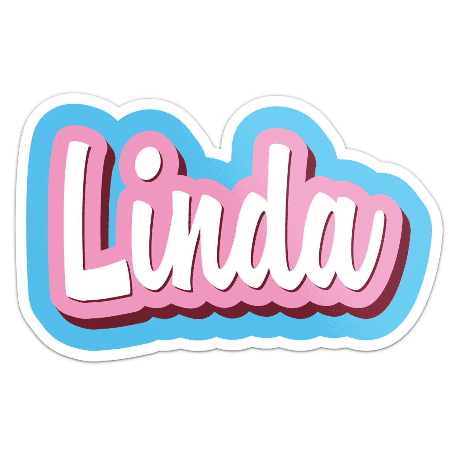 Cartoon Linda Name Sticker Car Bumper Decal - Etsy