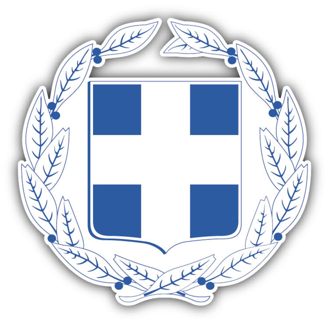 Greece Coat of Arms Car Bumper Sticker Decal - Etsy