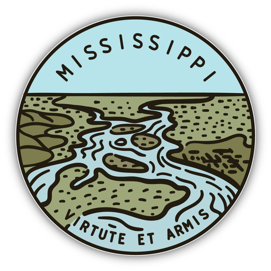 Mississippi USA State Retro Vintage Vinyl Sticker Decal - Etsy