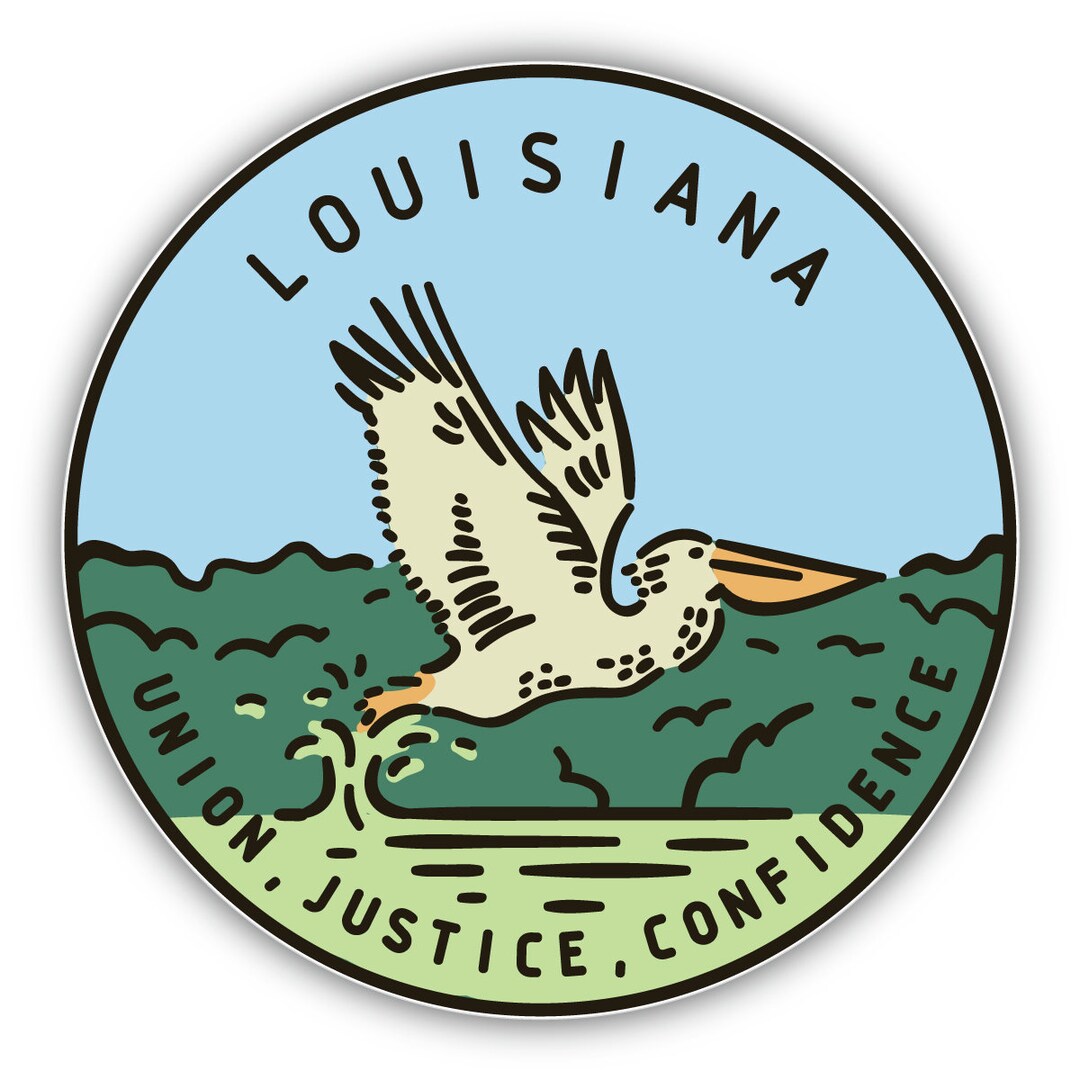 Louisiana USA State Retro Vintage Vinyl Sticker Decal - Etsy