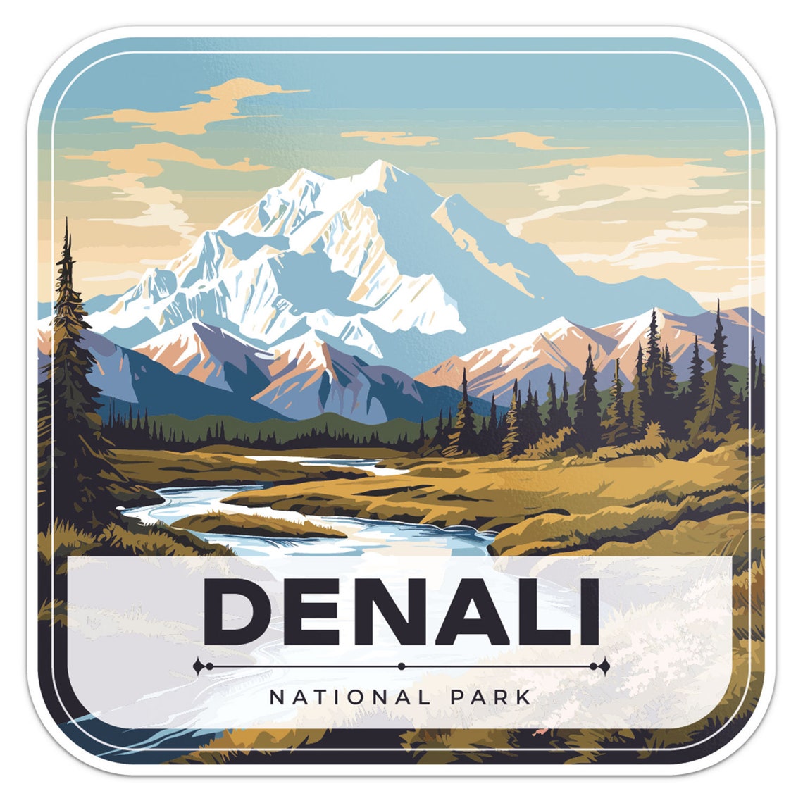 Denali National Park Sticker Car Bumper Decal - Etsy