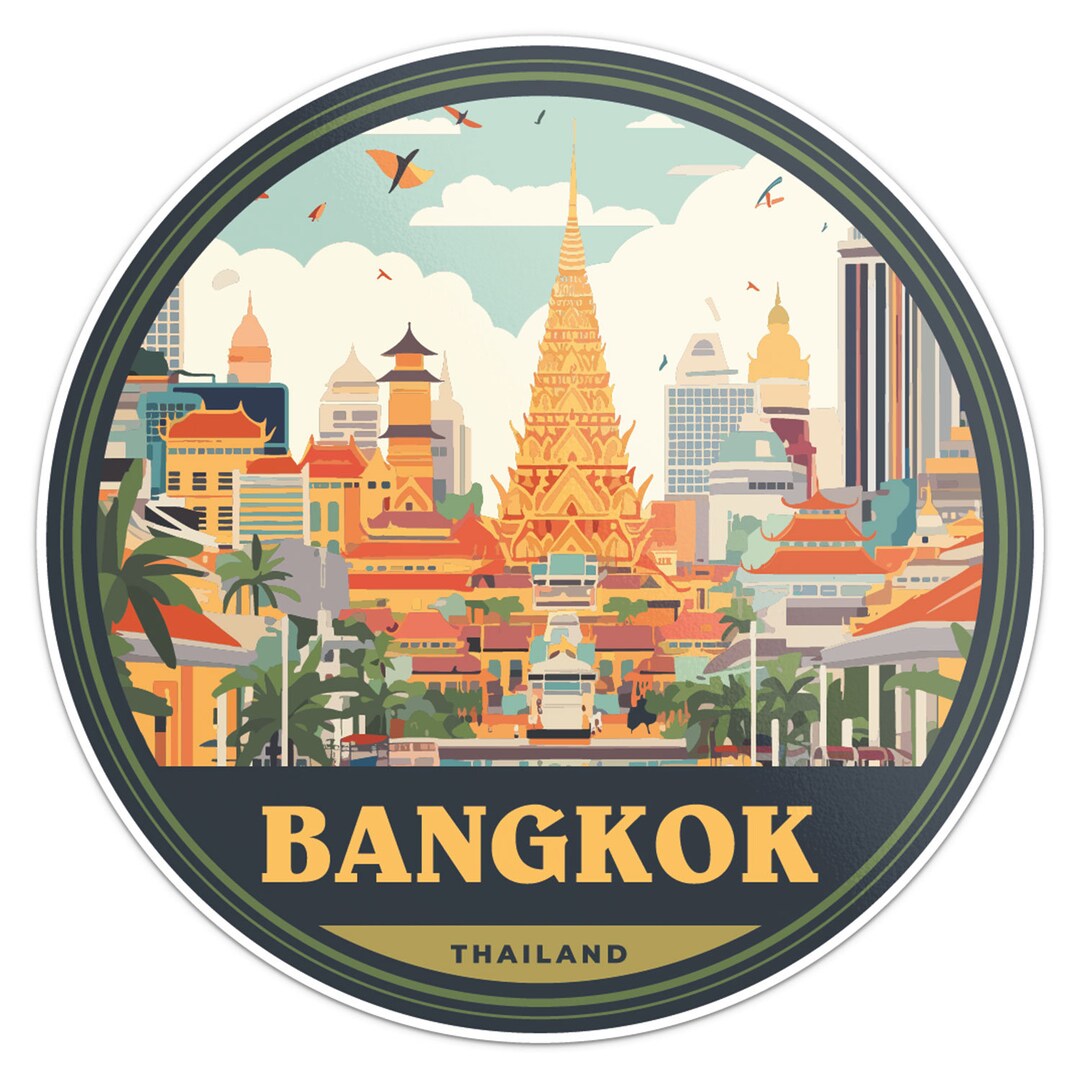 Thailand Bangkok City Vinyl Sticker Car Bumper Decal - Etsy