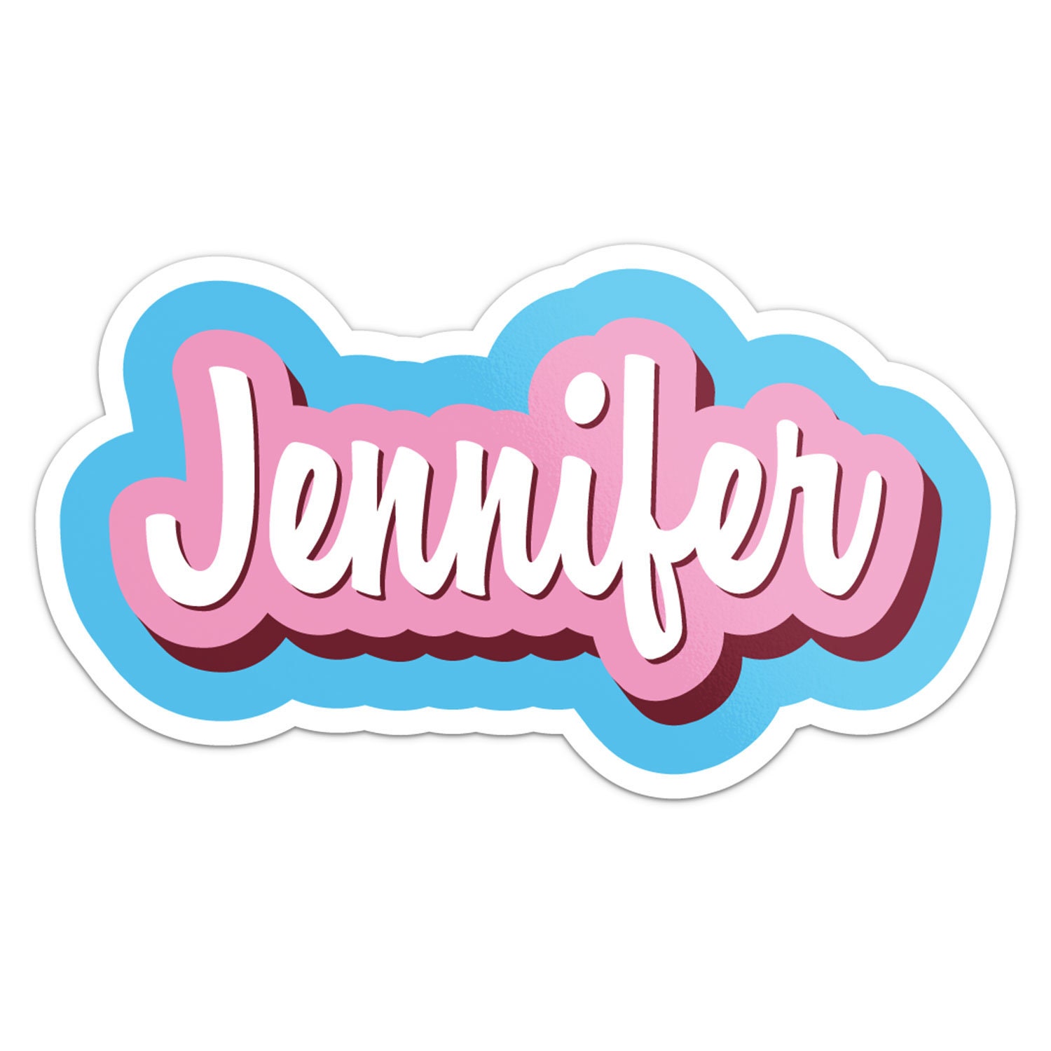 Cartoon Jennifer Name Sticker Car Bumper Decal - Etsy