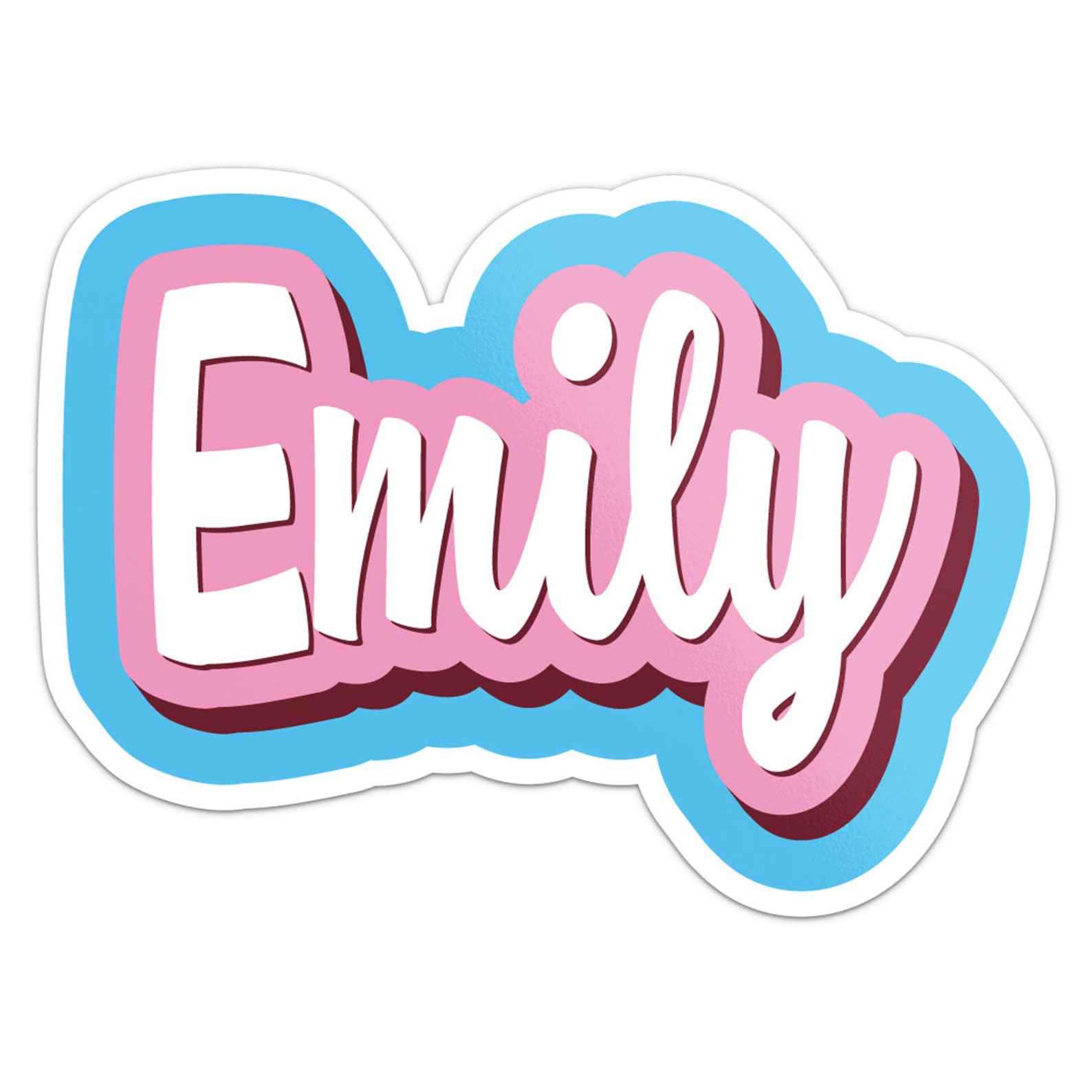 Cartoon Emily Name Sticker Car Bumper Decal - Etsy