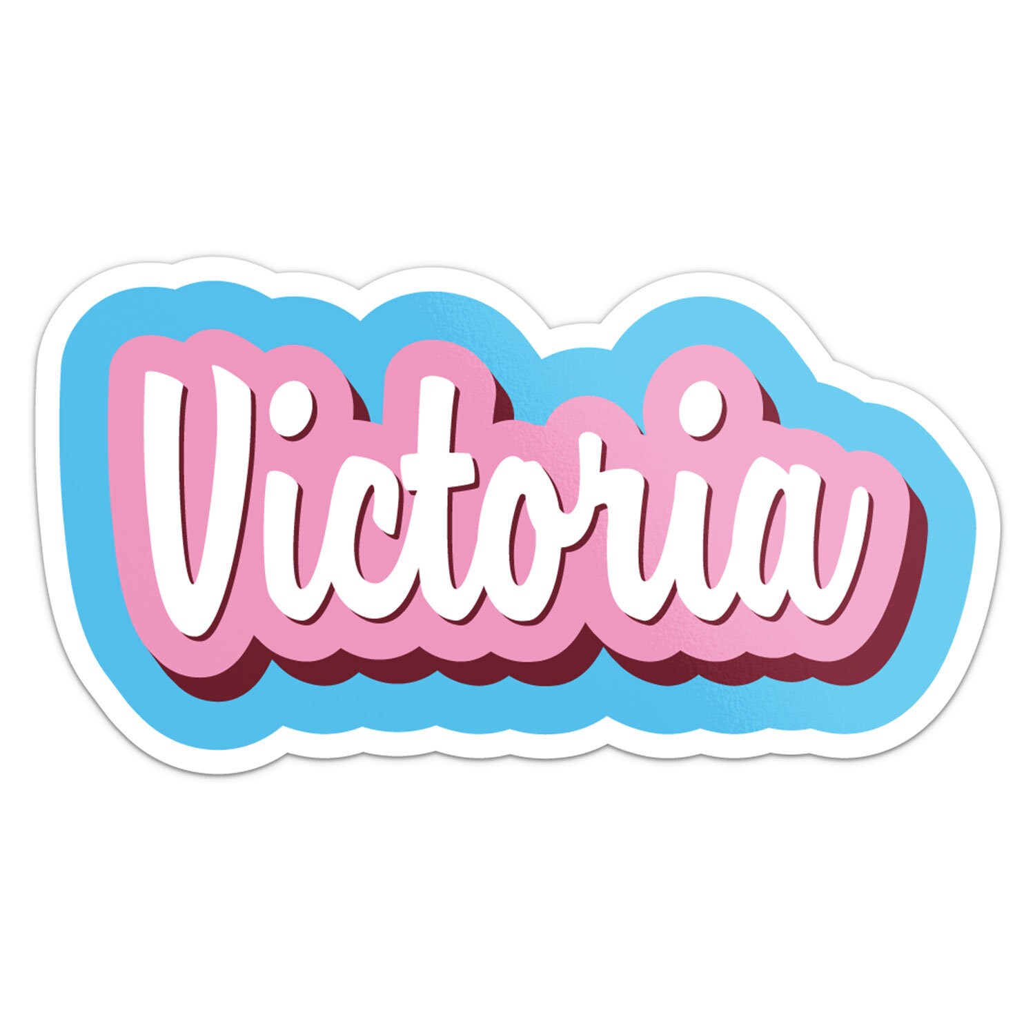 Cartoon Victoria Name Sticker Car Bumper Decal - Etsy