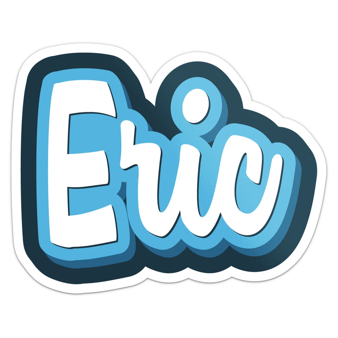 Cartoon Eric Name Sticker Car Bumper Decal - Etsy