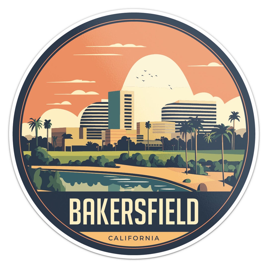Bakersfield City Sticker Car Bumper Decal - Etsy
