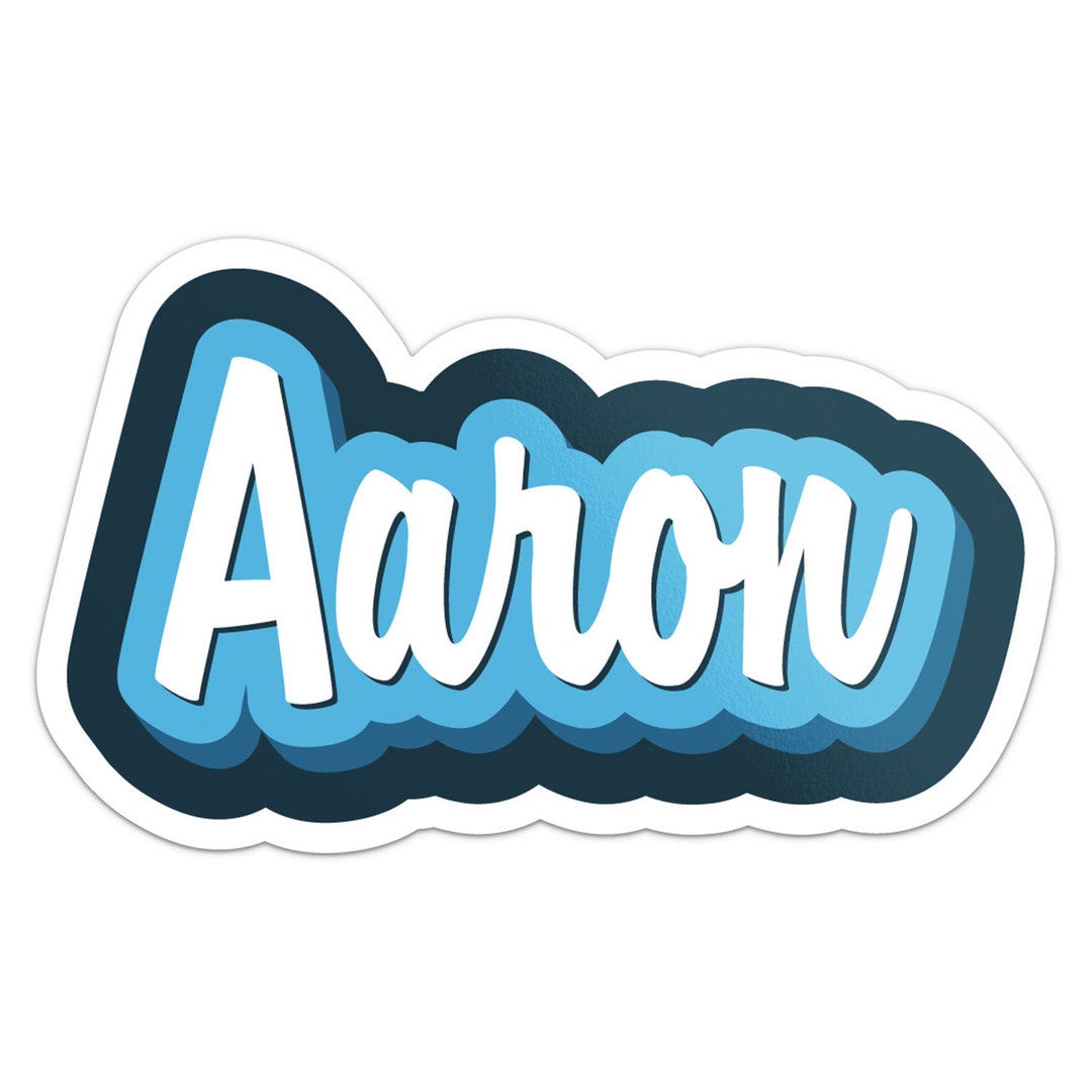 Cartoon Aaron Name Sticker Car Bumper Decal - Etsy