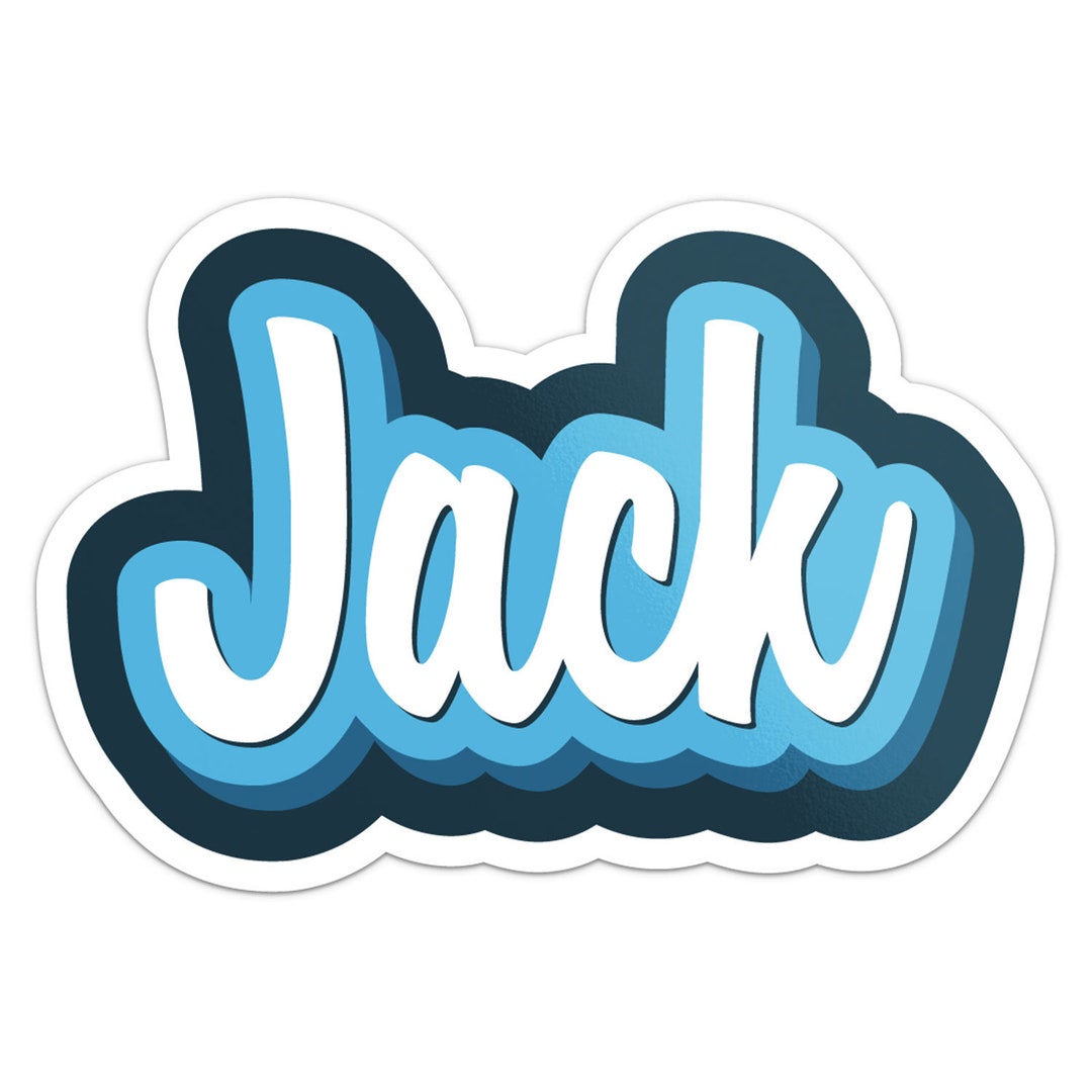 Cartoon Jack Name Sticker Car Bumper Decal - Etsy