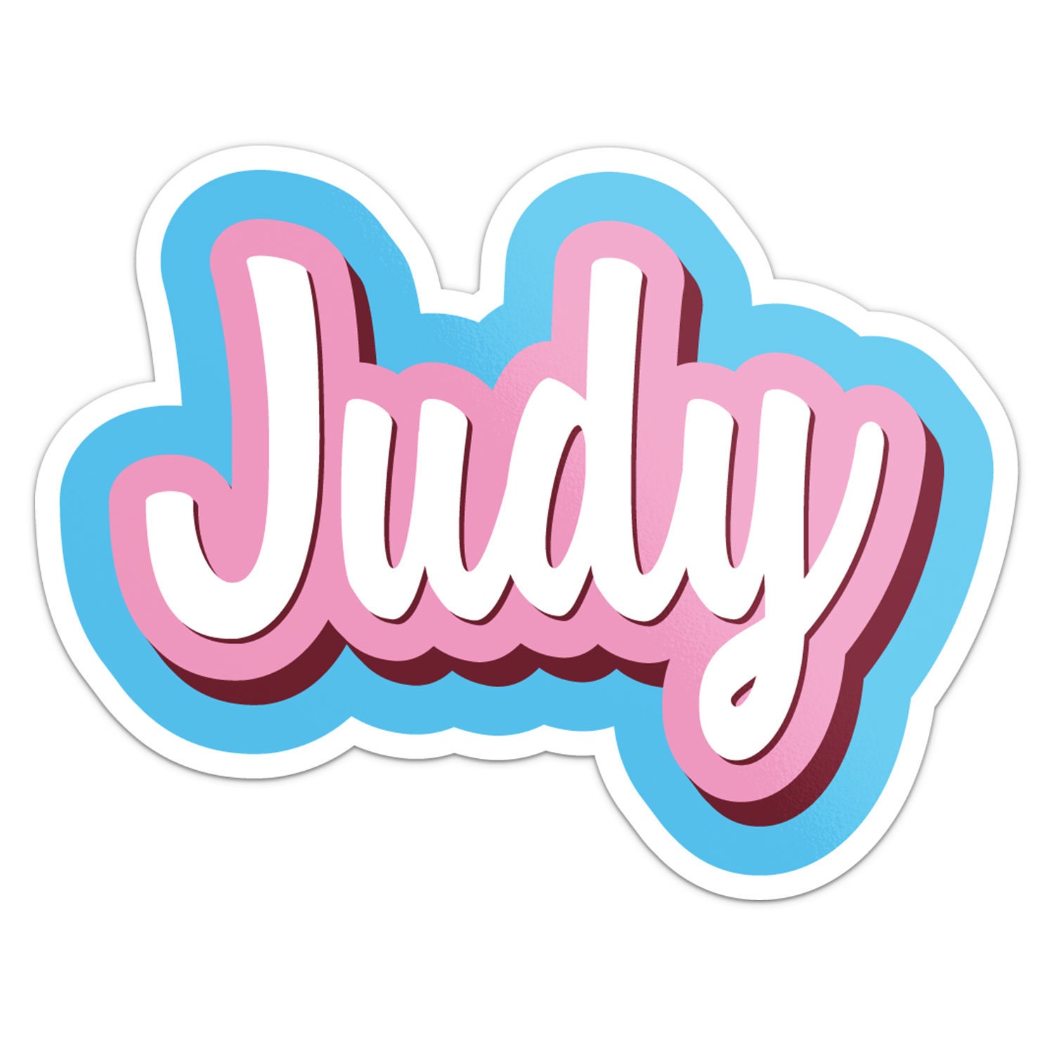 Cartoon Judy Name Sticker Car Bumper Decal - Etsy
