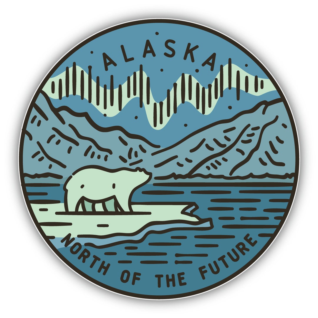 Alaska USA State Retro Vintage Vinyl Sticker Decal - Etsy