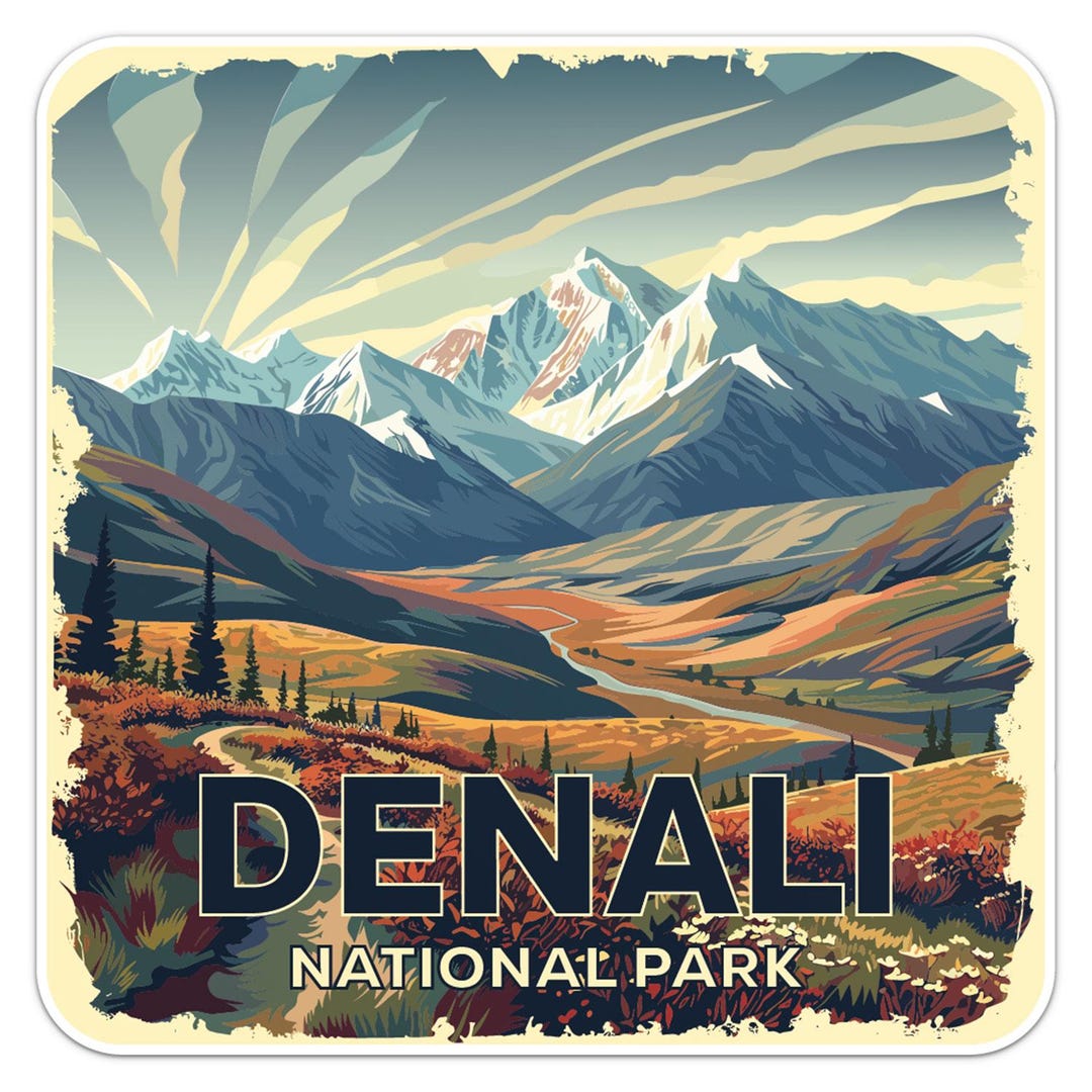 Denali National Park Car Bumper Sticker Decal - Etsy