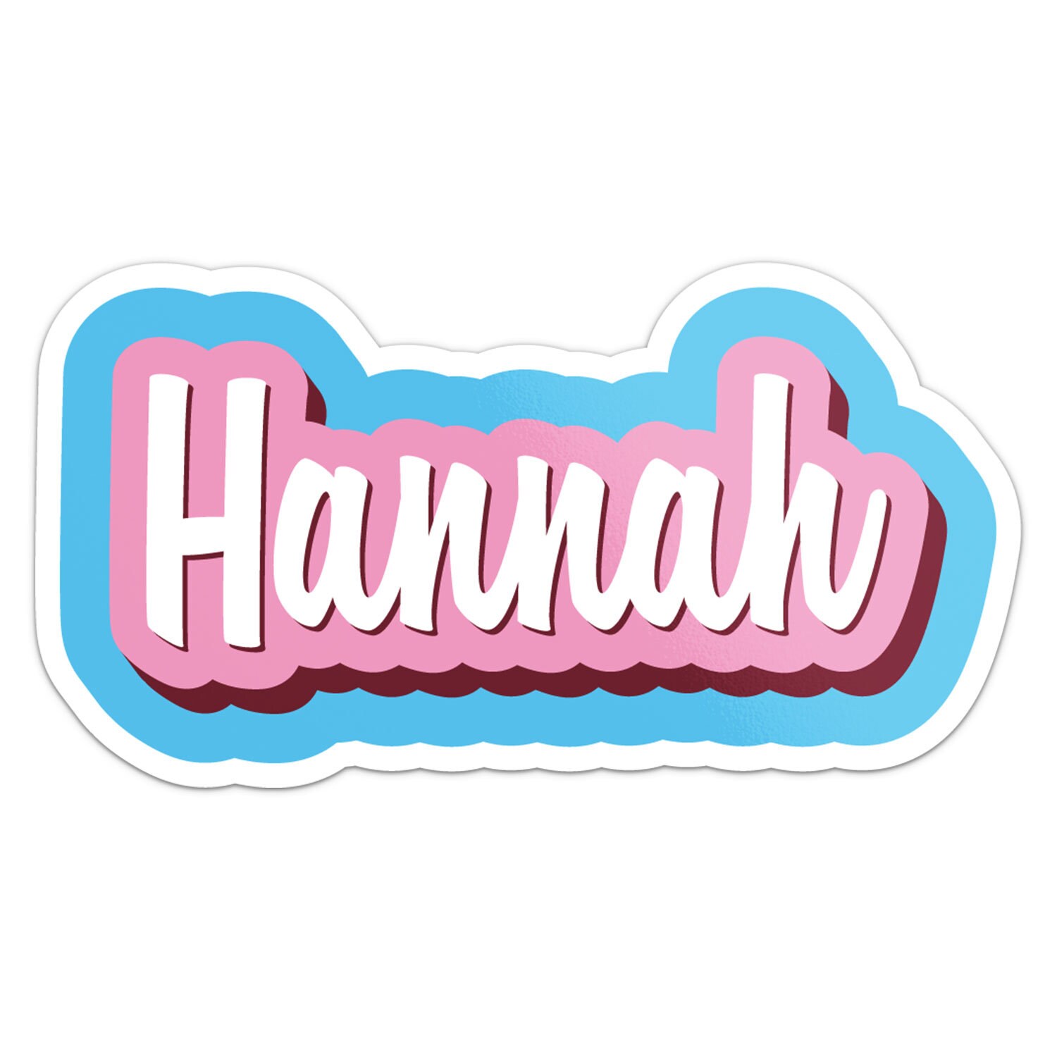 Cartoon Hannah Name Sticker Car Bumper Decal - Etsy