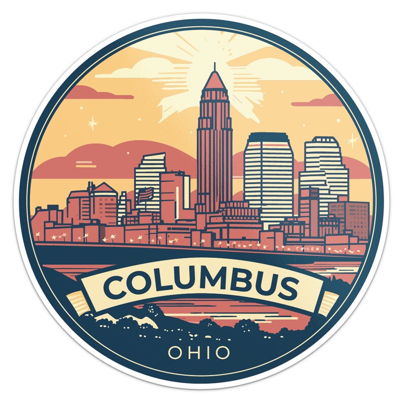 Columbus City Sticker Car Bumper Decal - Etsy