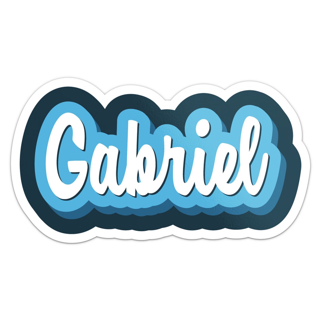 Cartoon Gabriel Name Sticker Car Bumper Decal - Etsy