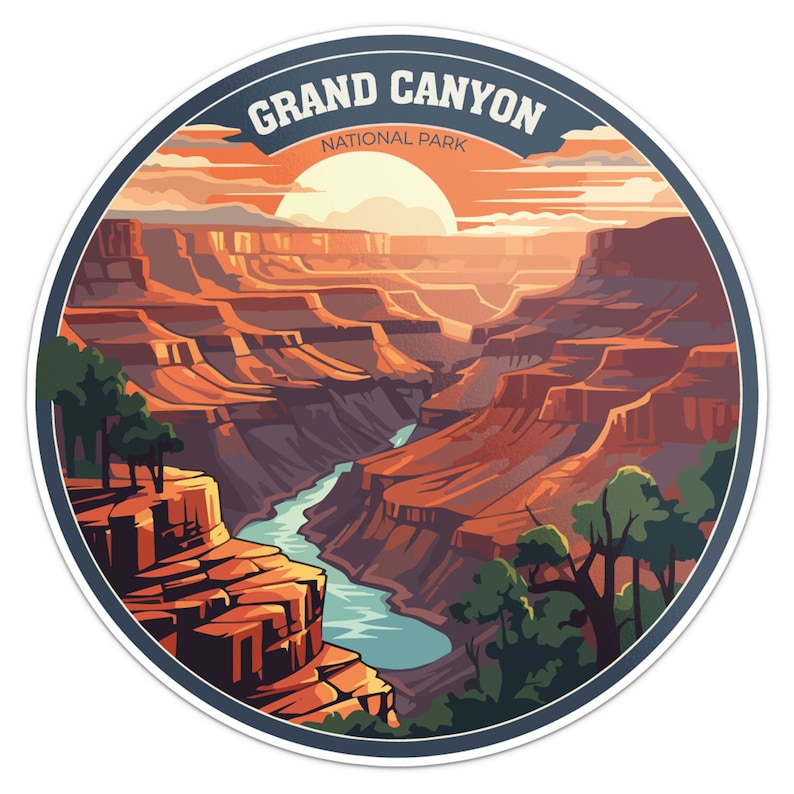 Grand Canyon National Park Sticker Car Bumper Decal - Etsy
