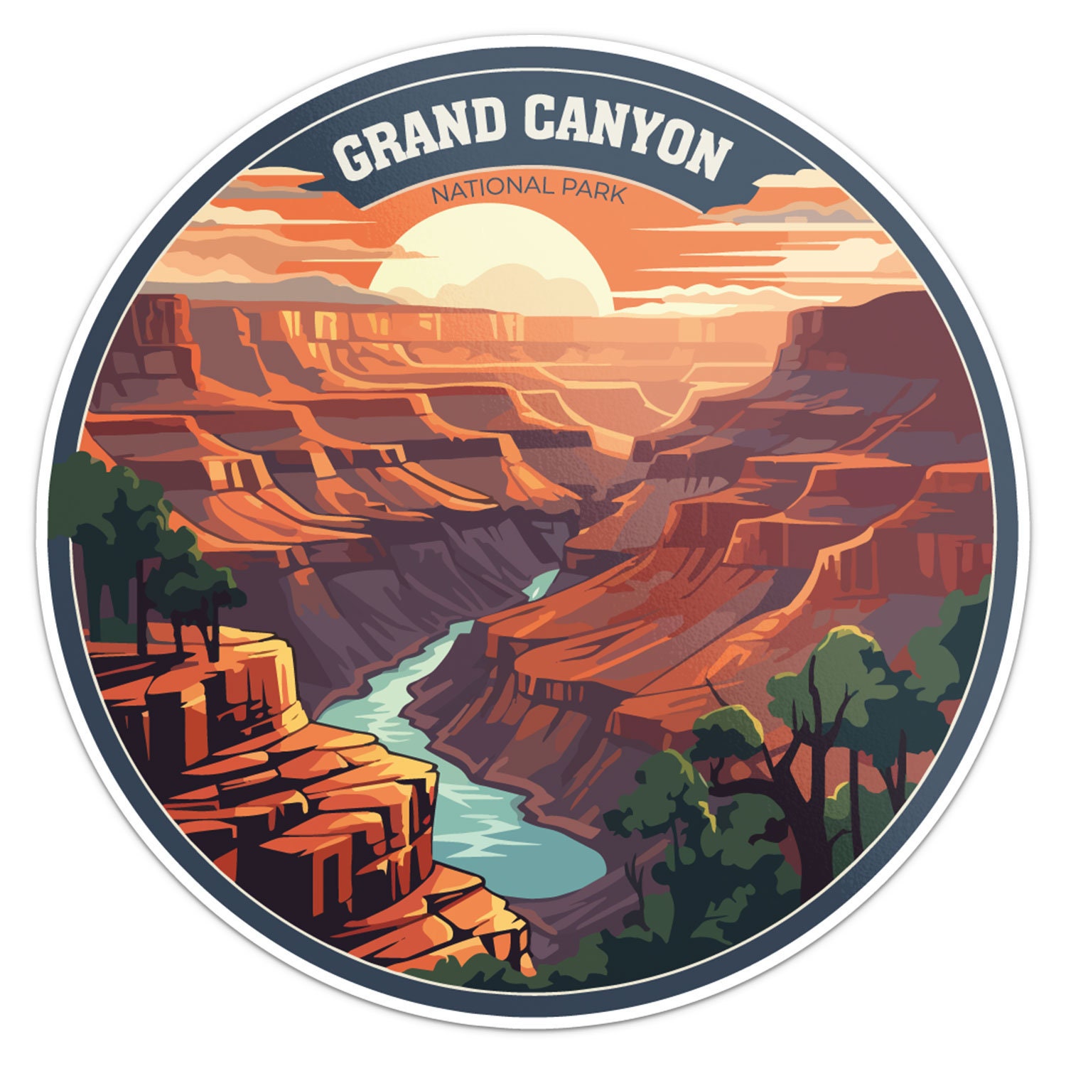 Grand Canyon National Park Sticker Car Bumper Decal - Etsy