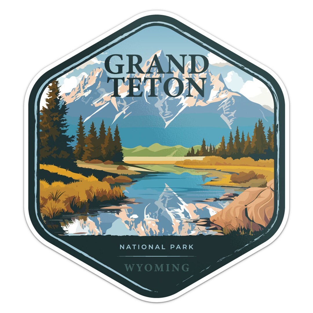 Grand Teton National Park Sticker Car Bumper Decal - Etsy