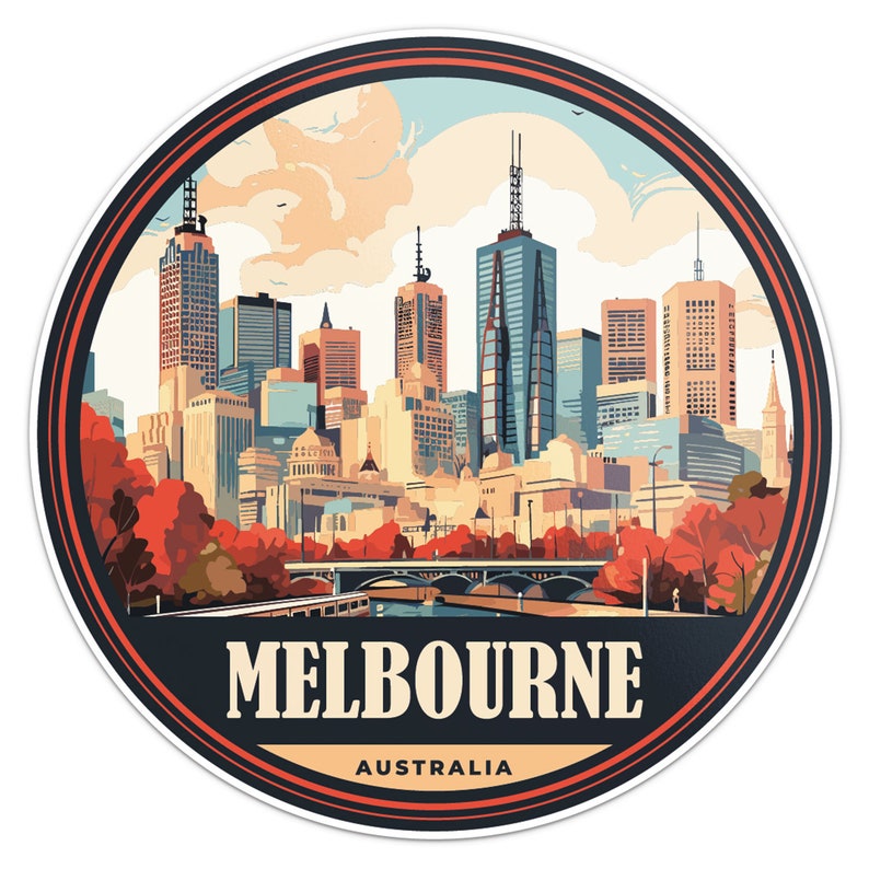 Australia Melbourne City Vinyl Sticker Car Bumper Decal - Etsy