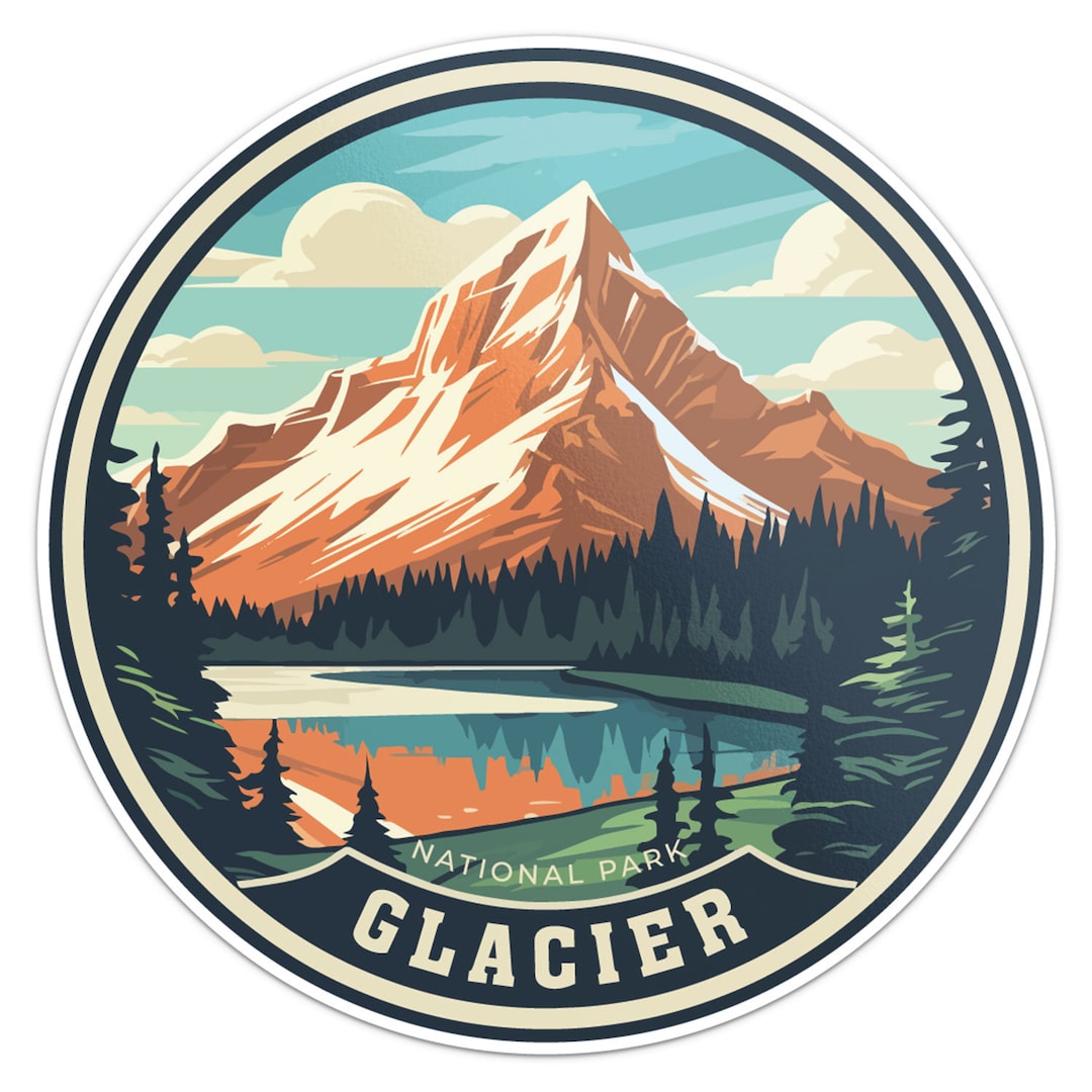 Glacier National Park Sticker Car Bumper Decal - Etsy