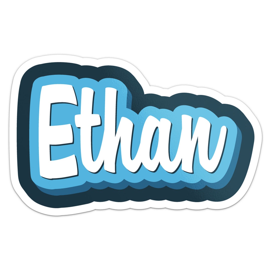 Cartoon Ethan Name Sticker Car Bumper Decal - Etsy