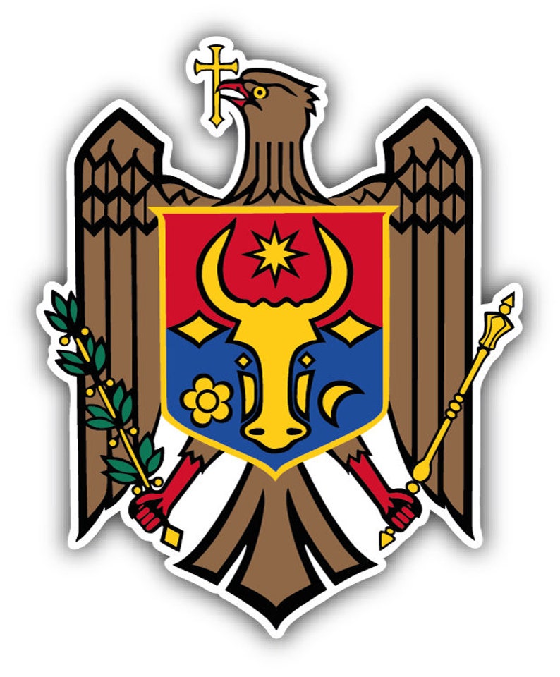 Moldova Coat of Arms Car Bumper Sticker Decal - Etsy