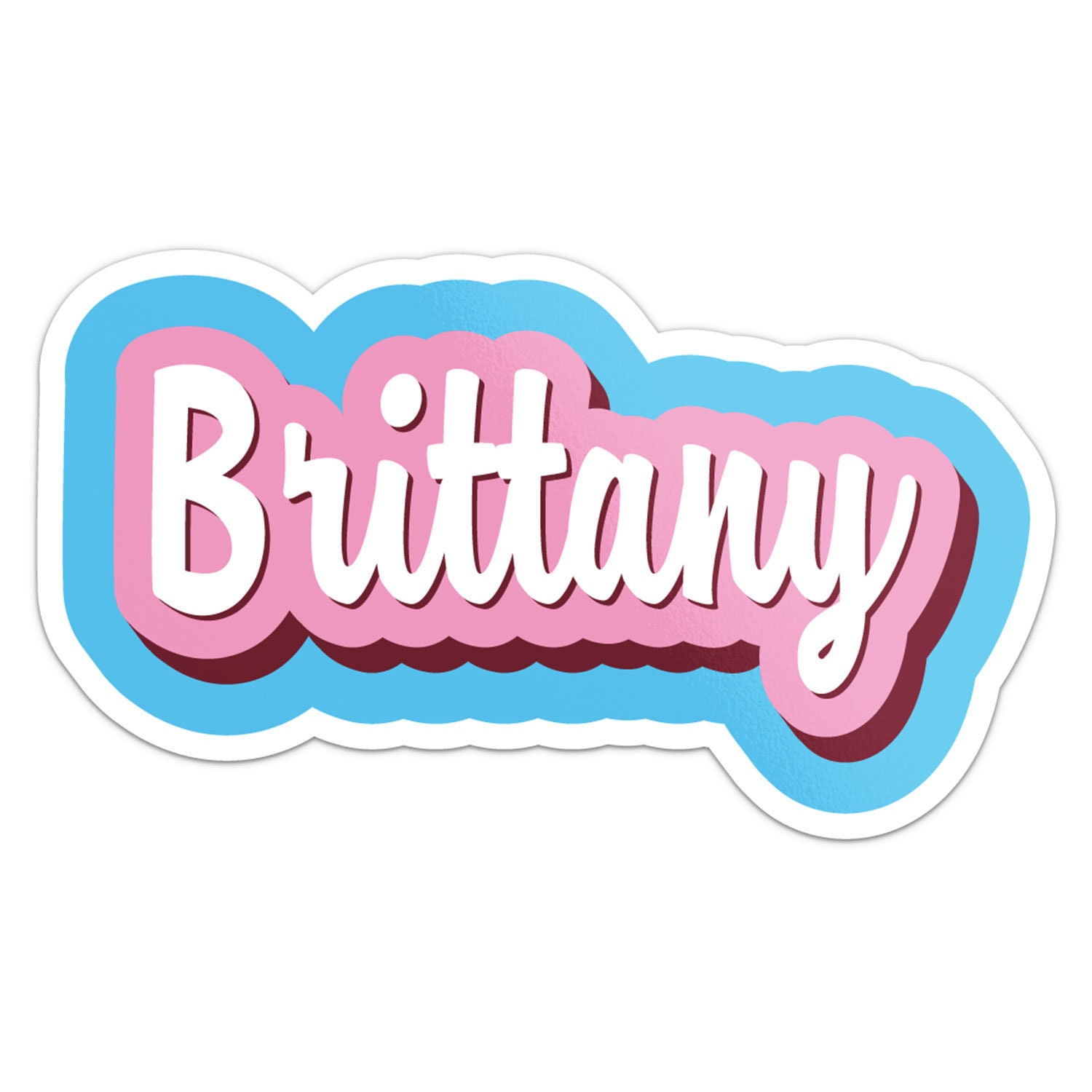 Cartoon Brittany Name Sticker Car Bumper Decal - Etsy