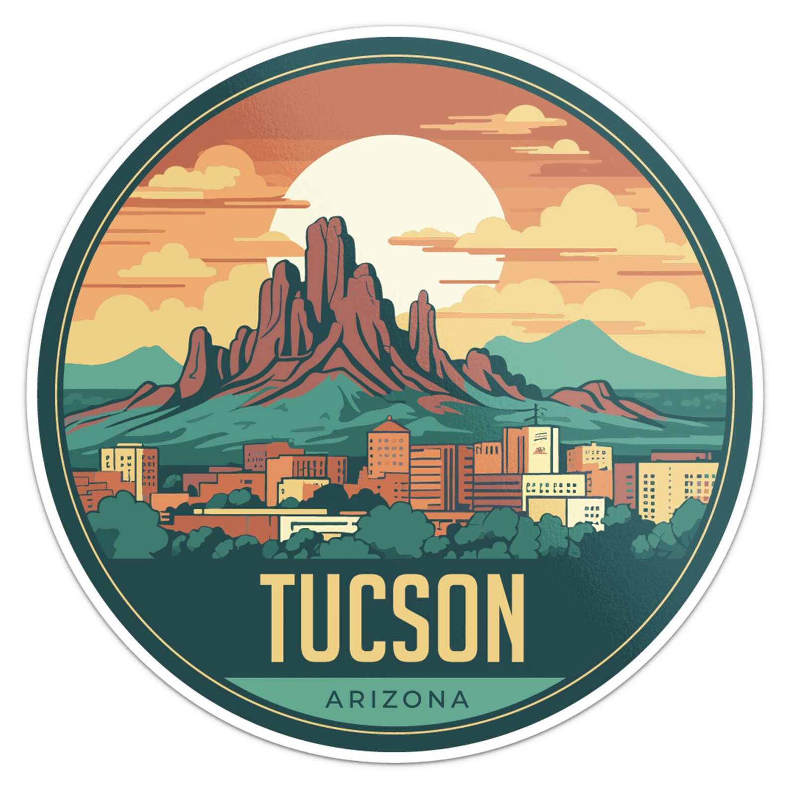 Tucson City Sticker Car Bumper Decal - Etsy