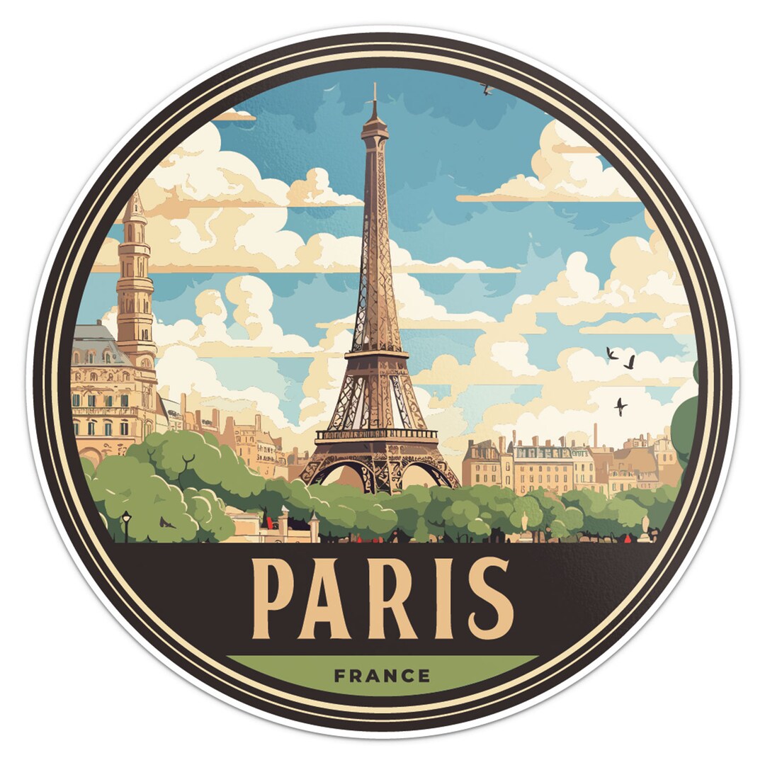 France Paris City Vinyl Sticker Car Bumper Decal - Etsy