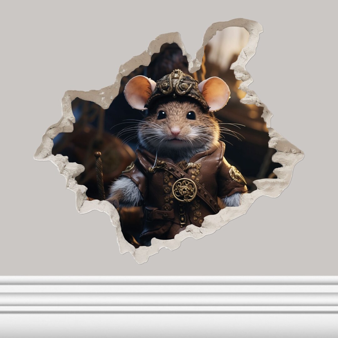 Viking Mouse in Mouse Hole Vinyl Sticker Car Bumper Decal - Etsy