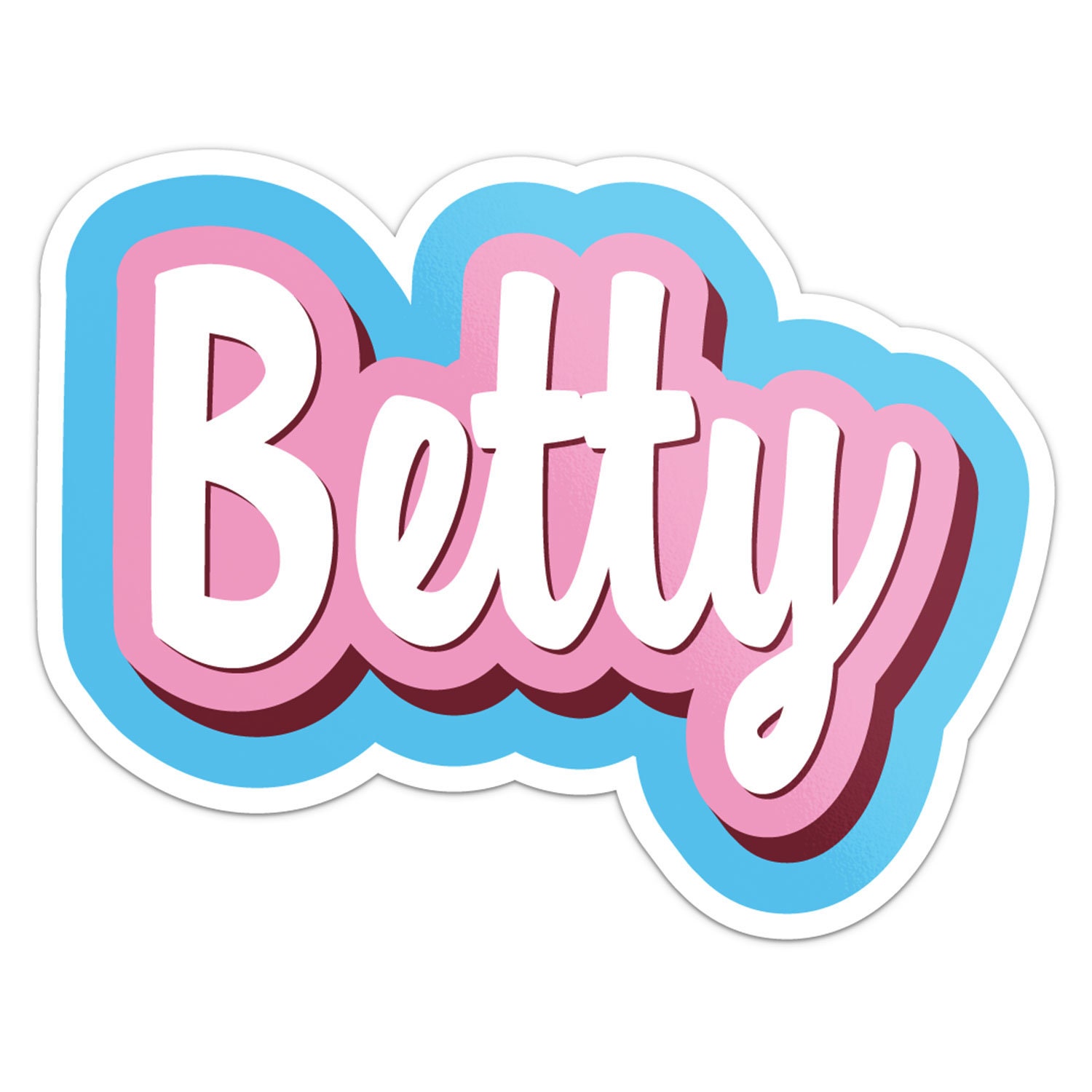 Cartoon Betty Name Sticker Car Bumper Decal - Etsy