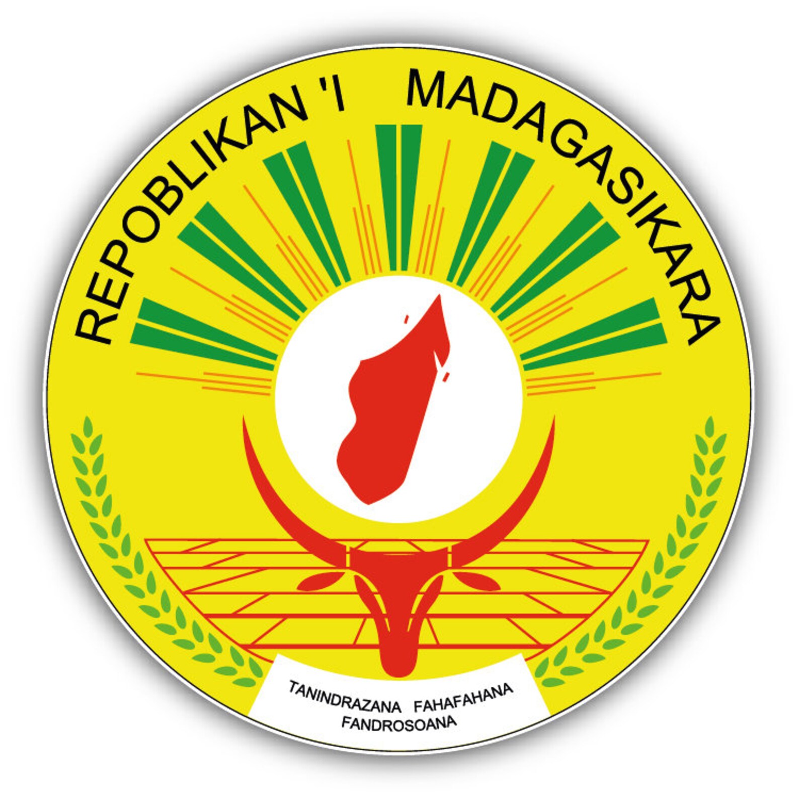 Madagascar Coat of Arms Car Bumper Sticker Decal - Etsy