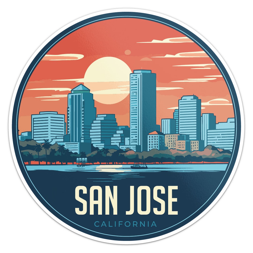 San Jose City Sticker Car Bumper Decal - Etsy Australia