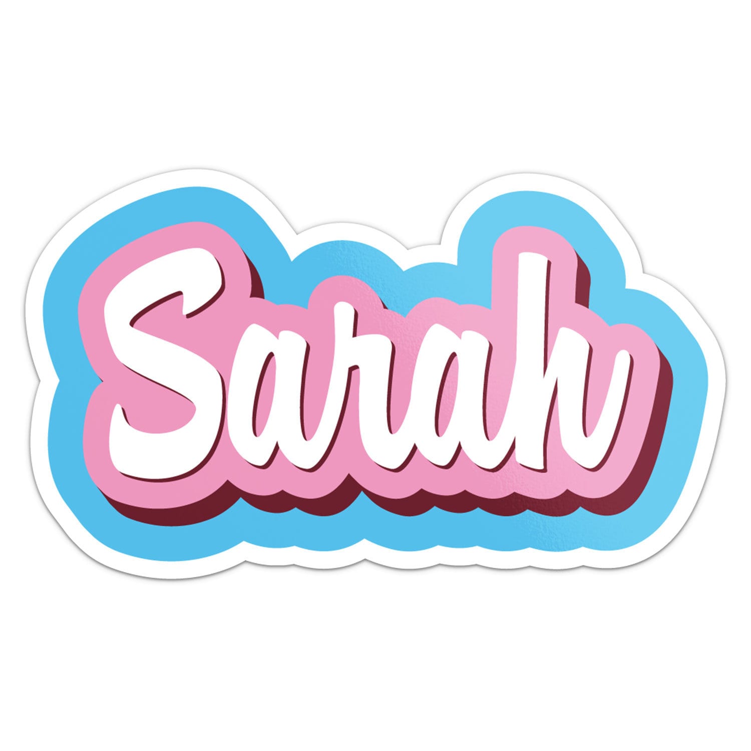 Cartoon Sarah Name Sticker Car Bumper Decal - Etsy