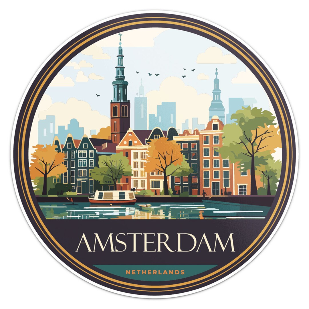 Netherlands Amsterdam City Vinyl Sticker Car Bumper Decal - Etsy