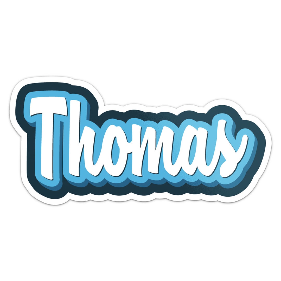 Cartoon Thomas Name Sticker Car Bumper Decal - Etsy