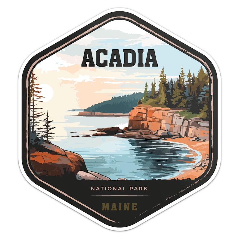 Acadia National Park Sticker Car Bumper Decal - Etsy