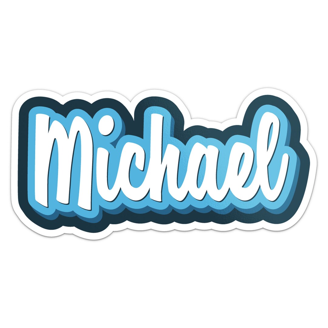 Cartoon Michael Name Sticker Car Bumper Decal - Etsy