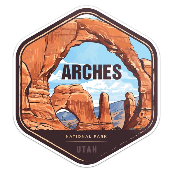 Arches National Park Sticker Car Bumper Decal - Etsy